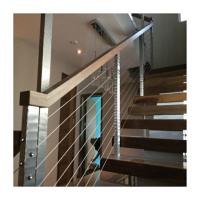 China Aluminum deck stair railing cable pool fence post wire fence for sale