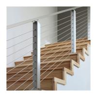 China Outdoor deck stair railing cable bullet rail system splicing electric fence wire for sale