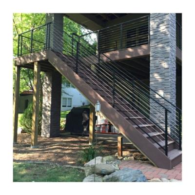 China Outdoor deck stair railing pipe and cable fence wire fence styles for sale