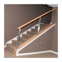 China Deck and stair railings cable fence railing green wire garden fence for sale