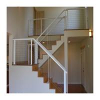 China White stair railing outdoor commercial cable railing black chain wire fence for sale