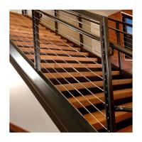 China Black stair railing outdoor vertical cable deck railing systems 5 strand barbed wire fence for sale