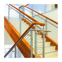 China Outside stair handrail feeney cable rail posts 14 gauge wire fence for sale