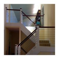 China Exterior railings for stairs cable railing products 4mm galvanised fencing wire for sale