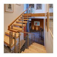 China Metal staircases and balconies vertical cable railing kit box wire fence for sale