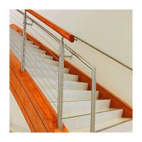 China Frameless glass balustrade stairs cable railing kit canada stainless steel fence wire for sale