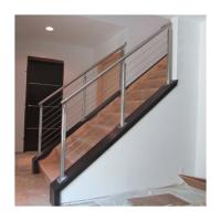 China Frameless glass balustrade stairs cable railing kit canada stainless steel fence wire for sale
