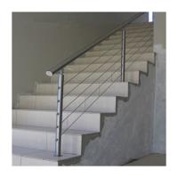 China Frameless glass balustrade stairs cable railing kit canada stainless steel fence wire for sale