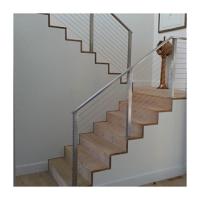 China Frameless glass balustrade stairs cable railing kit canada stainless steel fence wire for sale