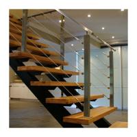 China Outdoor stair balustrade cable fence supplies green vinyl coated wire fencing for sale