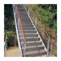 China Powder coated aluminum stair railings cable railing pictures wire fencing near me for sale