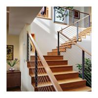 China Powder coated aluminum stair railings cable railing pictures wire fencing near me for sale