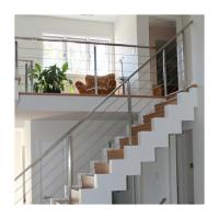 China Outdoor stair banister vertical cable railing systems cedar post barbed wire fences for sale