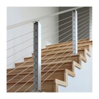China Pressure treated stair handrail cable median barrier t post wire fence for sale