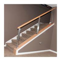 China Handrail outdoor stairs how to install cable wire railing chain link fence bottom wire for sale