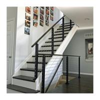 China Railings for stairs outside aircraft cable stair railing 4 board fence with wire for sale