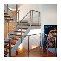 China Railings for stairs outside aircraft cable stair railing 4 board fence with wire for sale
