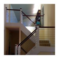 China Outdoor railing for stairs metal cable guard invisible fence wire gauge for sale