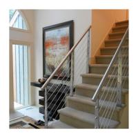 China Outdoor railing for stairs metal cable guard invisible fence wire gauge for sale