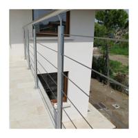 China Flat roof handrail systems aluminum cable deck railing page wire fencing for sale