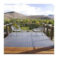 China Rooftop rail cable railing steel posts 5ft wire fence for sale