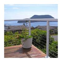 China Roof terrace railings white cable railing fence brace wire for sale