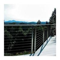China Metal roofing fence black stainless steel cable railing 14 gauge electric fence wire for sale