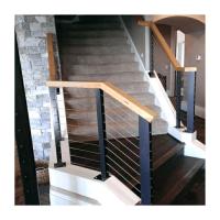 China Farmhouse front porch railing black cable deck railing insulated electric fence wire for sale