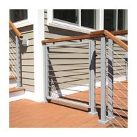 China Farmhouse front porch railing black cable deck railing insulated electric fence wire for sale