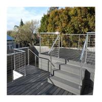 China Front porch banister cable handrail hardware black vinyl coated welded wire fencing for sale