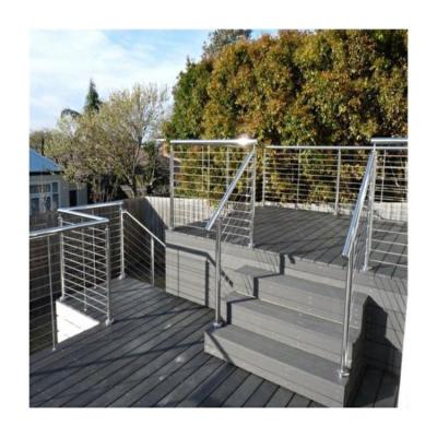 China Front porch banister cable handrail hardware black vinyl coated welded wire fencing for sale