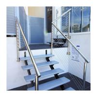 China Front porch banister cable handrail hardware black vinyl coated welded wire fencing for sale