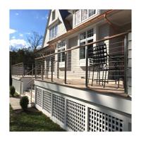 China Black metal porch railing cable handrail parts field fence wire for sale