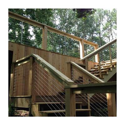 China Painting porch railings indoor cable stair railings plastic coated wire fencing for sale