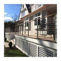 China Porch posts and railings modern cable railing system cheap wire fence for sale