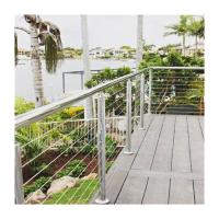China Rod iron porch railing stainless steel cable railing for sale goat fence wire for sale