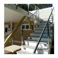 China Decorative porch railing deck railing with steel cable 6 ft welded wire fencing for sale
