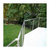 China Horizontal porch railing stainless deck cable black wire fence for sale