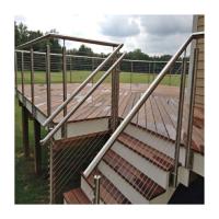 China Front porch fence stainless cable stair railing system welded wire fence for sale
