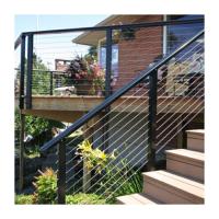 China Porch stair railing steel cable banister fence with wire for sale
