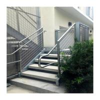 China Porch stair railing steel cable banister fence with wire for sale