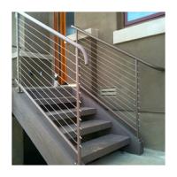 China Iron porch railing metal cable stair railing diy wire fence panels for sale