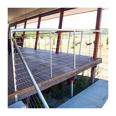 China Wrought iron porch railing patio cable railing rail and wire fence for sale