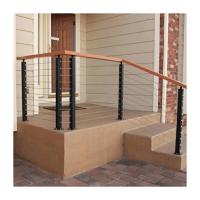 China Porch deck railing stainless steel cable handrail 6 foot high wire fencing for sale