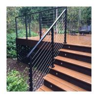 China Porch deck railing stainless steel cable handrail 6 foot high wire fencing for sale