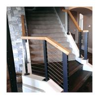 China Porch deck railing stainless steel cable handrail 6 foot high wire fencing for sale