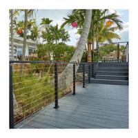 China Aluminum porch railing installers near me steel cable handrail cedar wire fence for sale