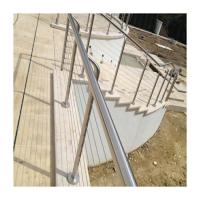 China Vinyl porch railing brackets stainless cable railing kits wire privacy fence for sale