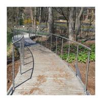 China Cost to install vinyl porch railing stainless steel cable stair railing backyard wire fence for sale