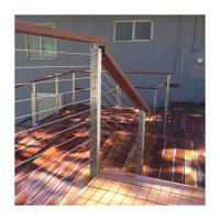 China Cost to install vinyl porch railing stainless steel cable stair railing backyard wire fence for sale